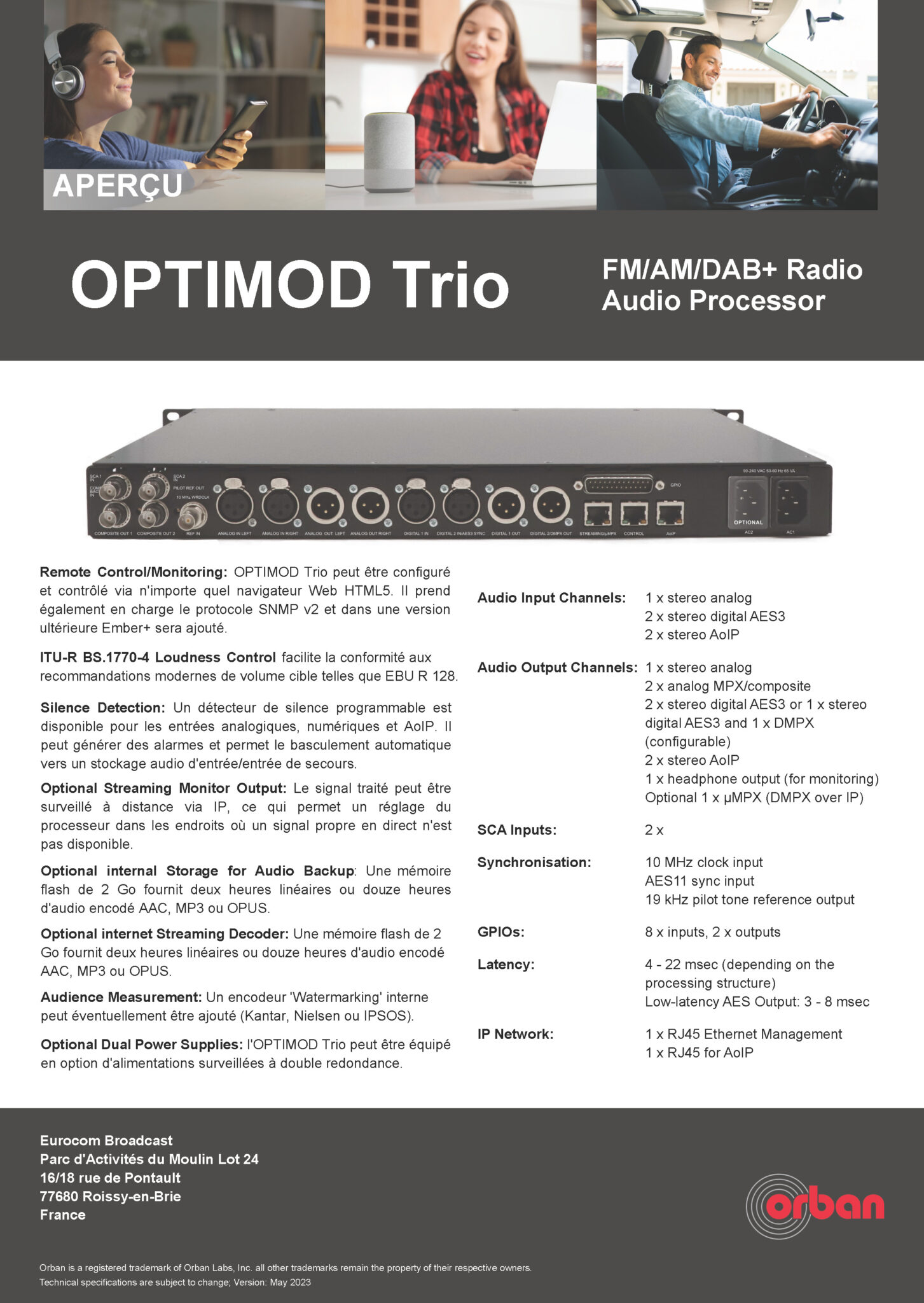 ORBAN Trio - Eurocom Broadcast